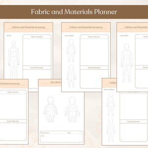 Digital Sewing Planner , PDF Sewing Tracker , Printable Fashion ...