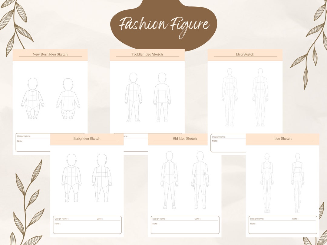 Digital Fashion Sketch Templates , Mannequin Sketch , Fashion Sketch ...