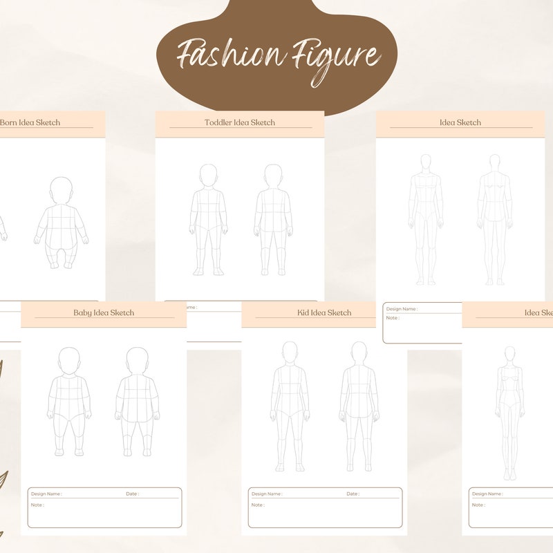 Mannequin Sketch Template - Etsy