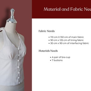 Halter Neck Crop Top Sewing Pattern, Halter Top PDF Pattern, Tie Back ...