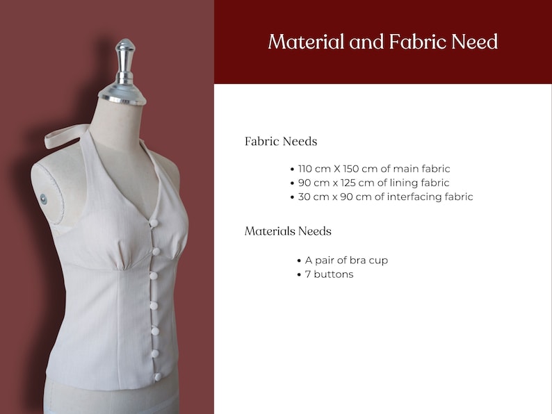 Halter Neck Crop Top Sewing Pattern, Halter Top PDF Pattern, Tie Back ...