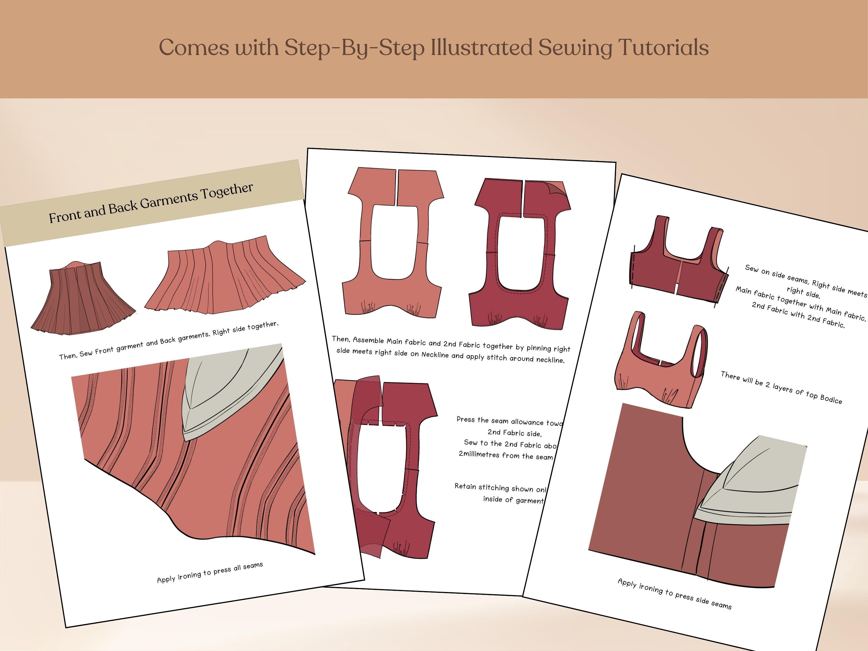 Mini Dress PDF Sewing Pattern | A-line Mini Dress Pattern | Flared ...