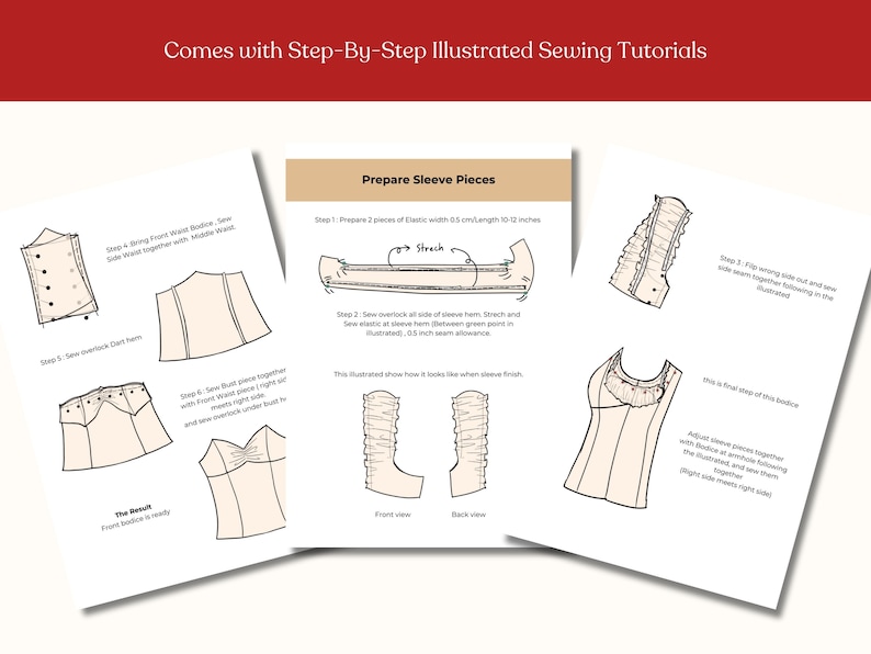 Sweetheart Coquette Top Sewing Pattern, Milkmaid Top Sewing Pattern ...