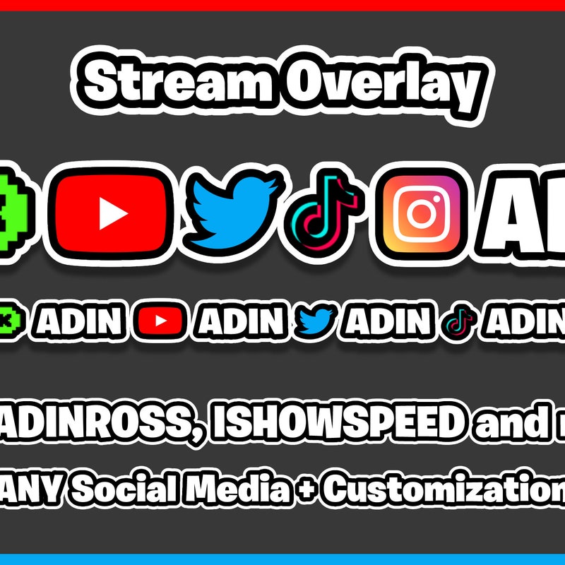 Socials Overlay - Etsy