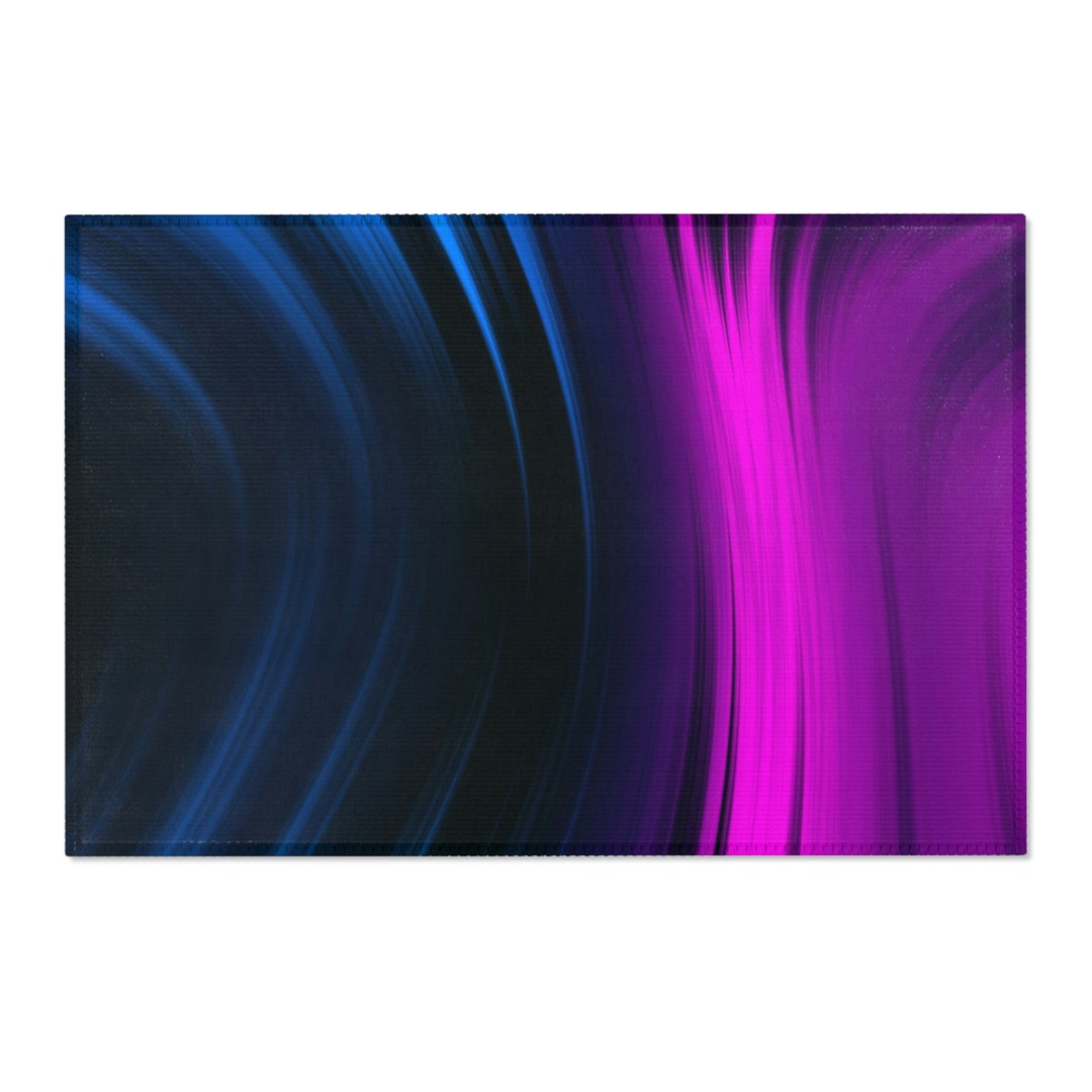Neon Purple & Blue Area Rugs - Etsy