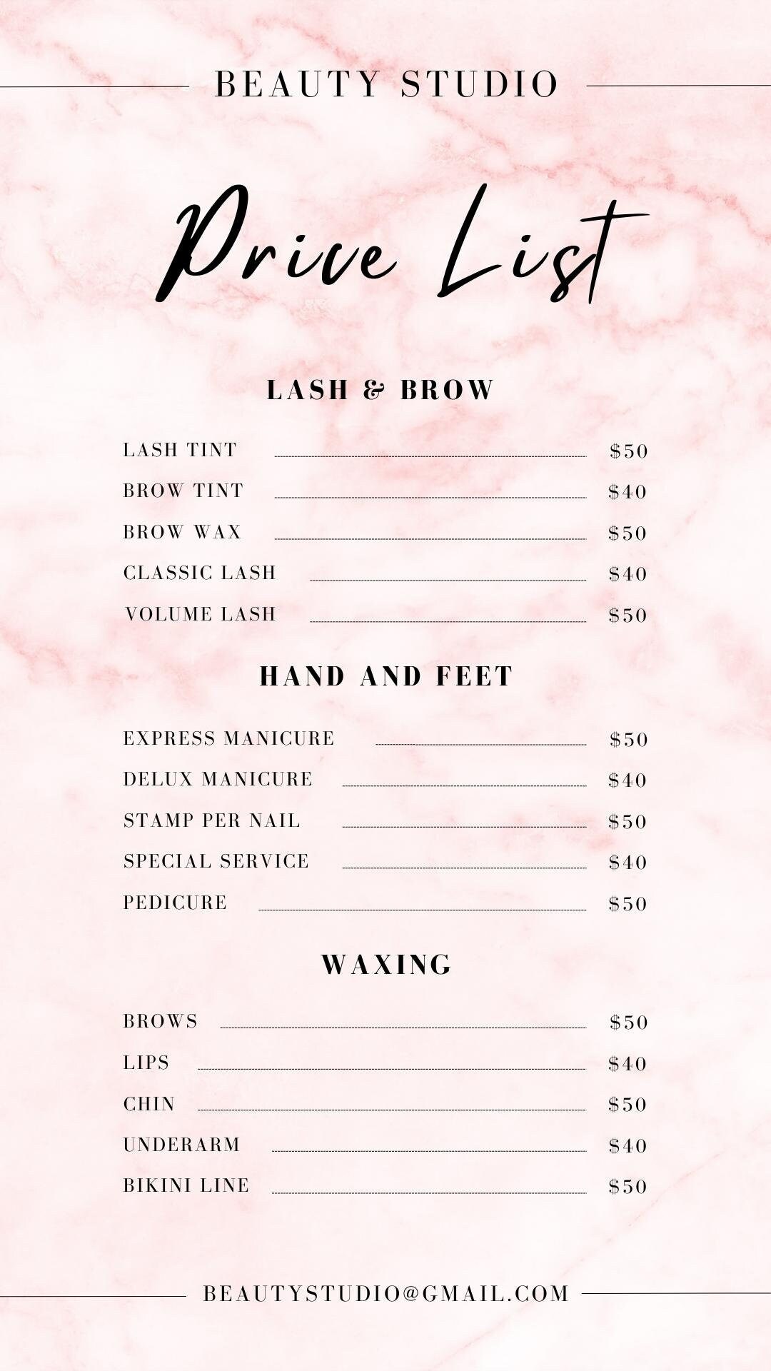 Price List Form Editable and Printable Digital - Etsy Canada