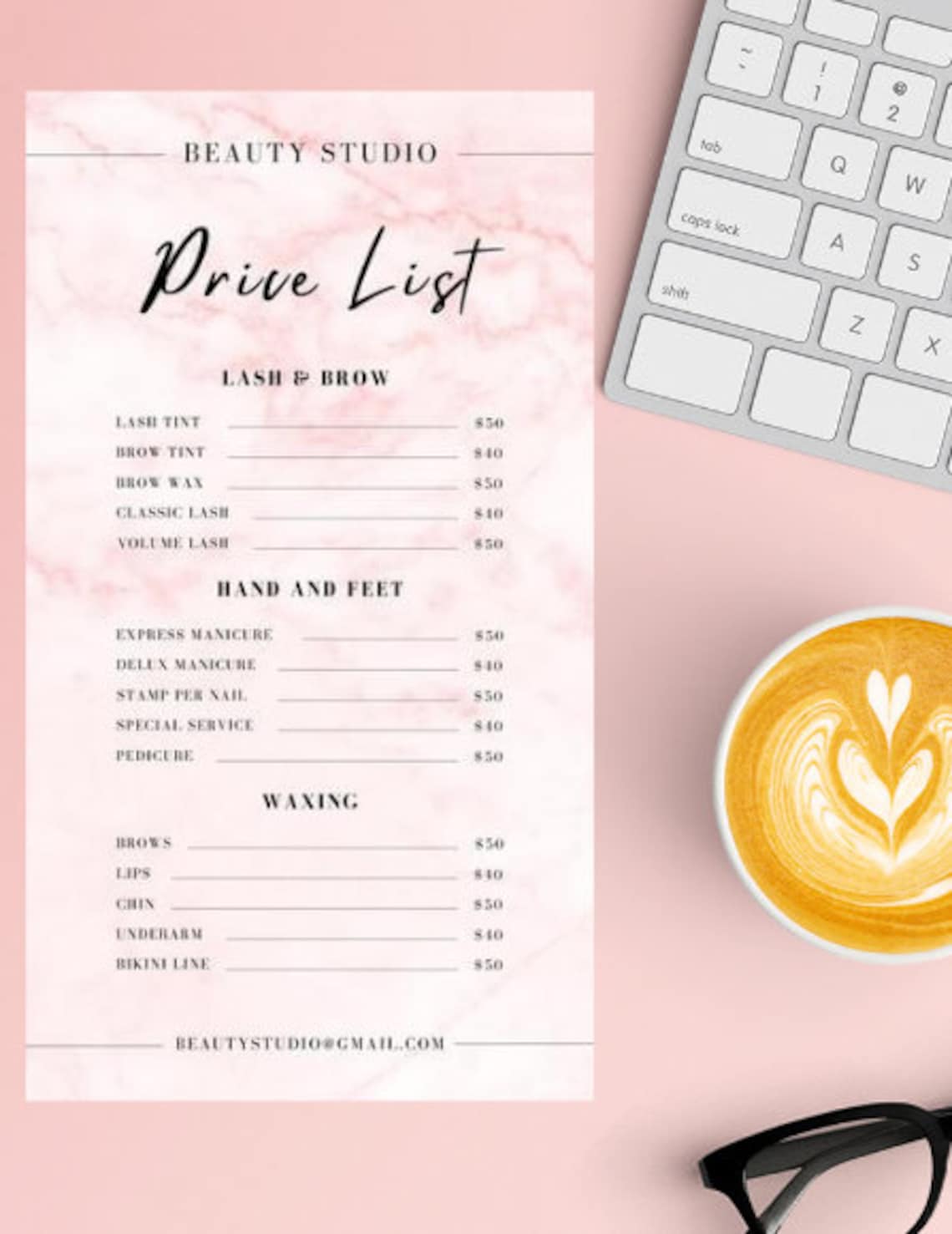 Price List Form Editable and Printable Digital - Etsy Canada