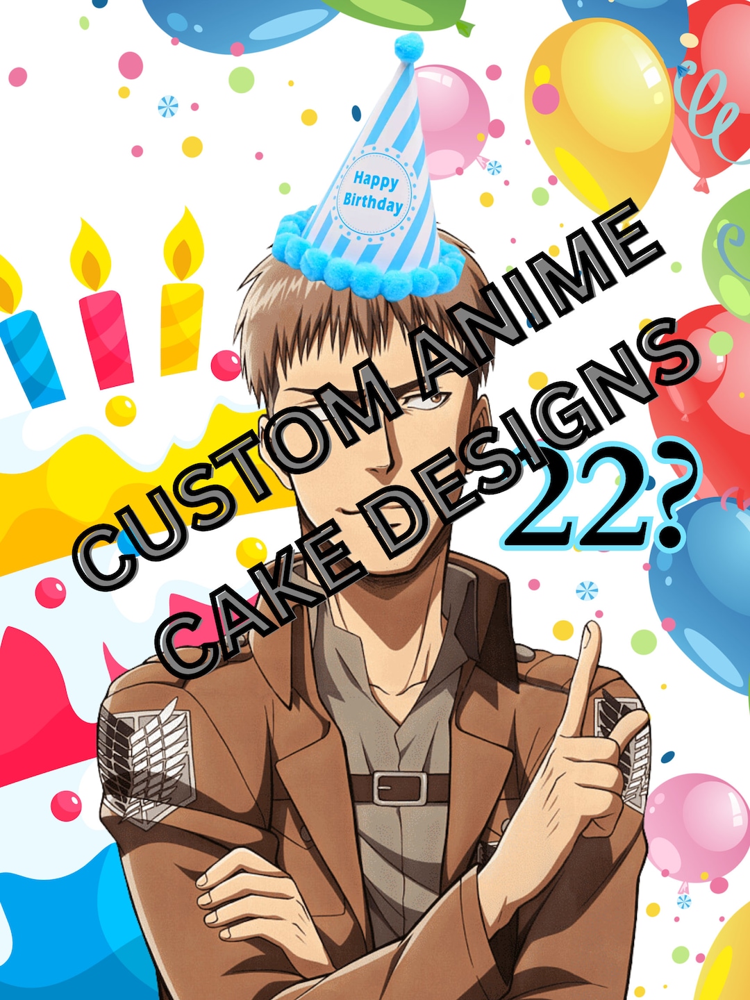Custom Anime Cake Designs - Etsy