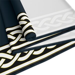 Viking Table Runner, Cotton or Polyester, Nordic Design, Blue White ...