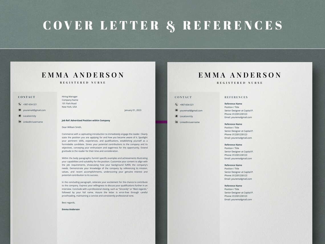 ATS Friendly Nurse Resume Template Google Docs, ATS Friendly Resume ...