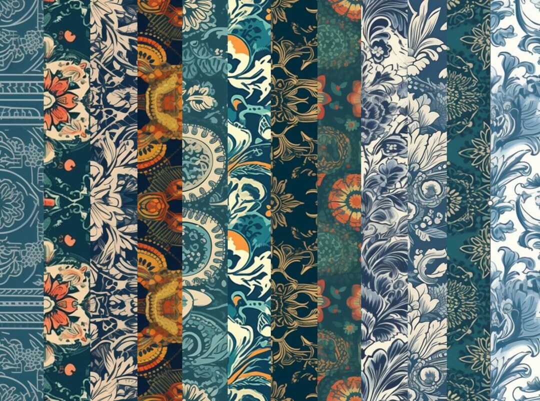 12 Varieties of Infinite Tiling Patterns in PNG - Etsy