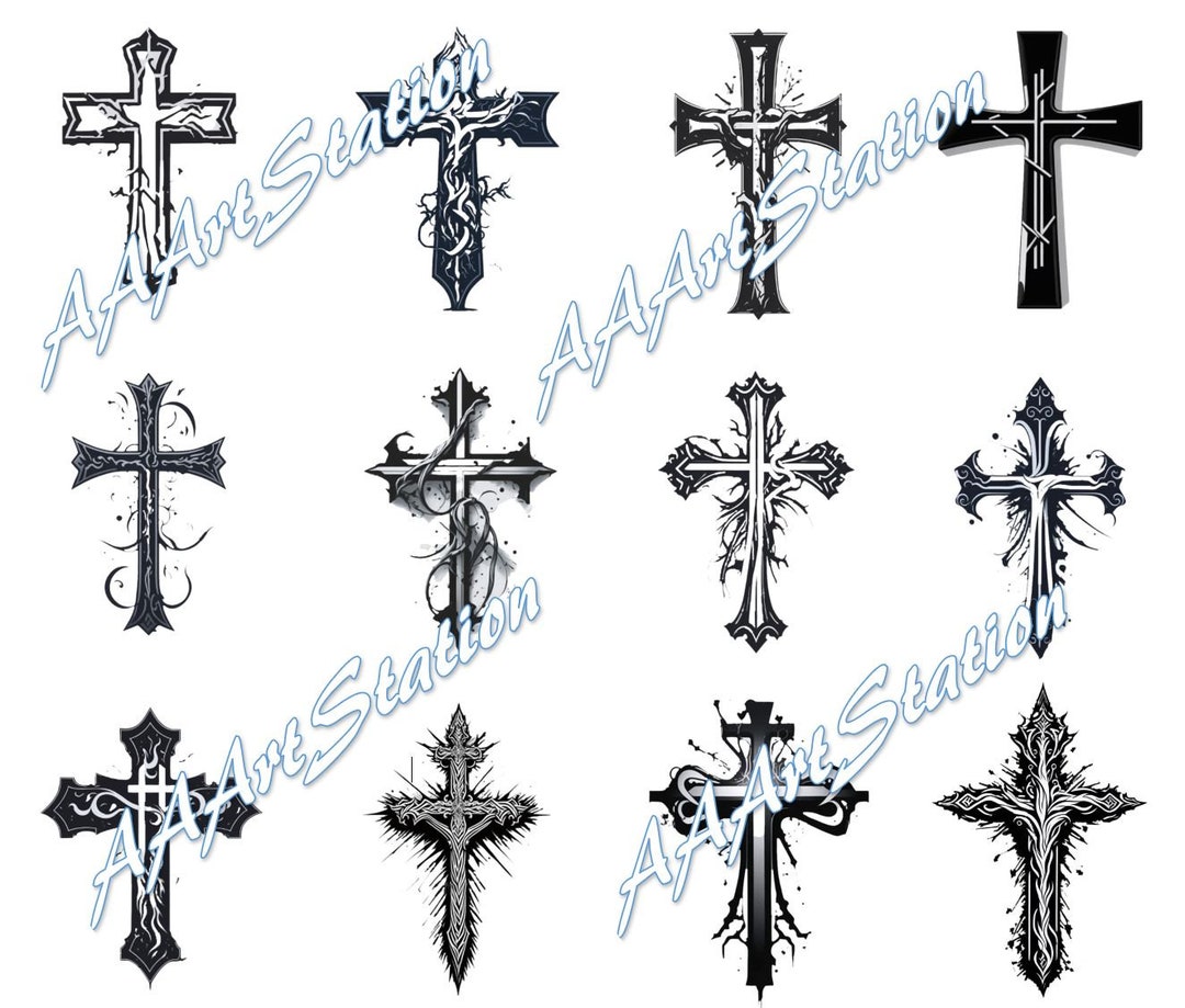 12 Various Crosses in PNG Format - Etsy