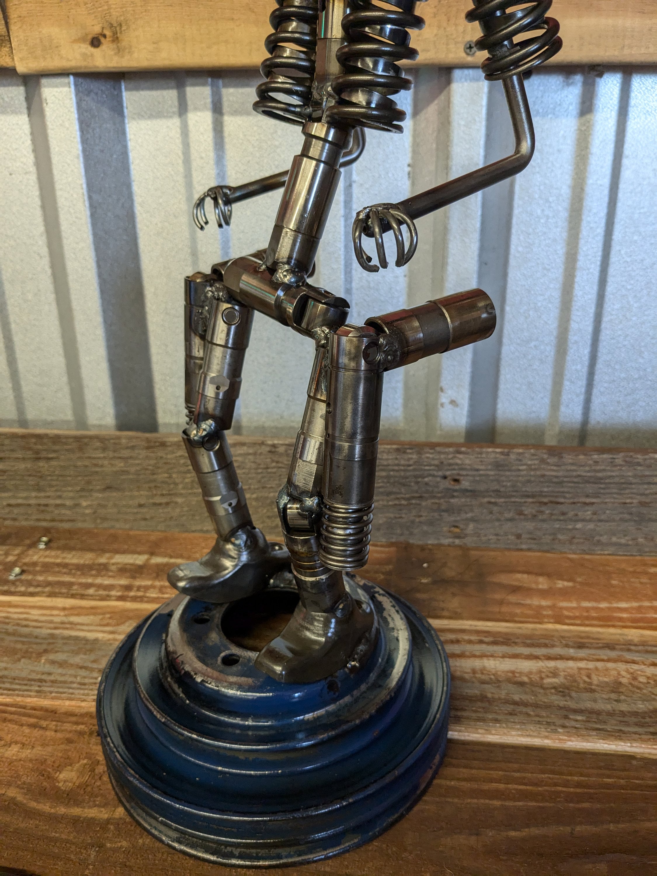 Scrap Metal Art Wicked Automotive Piston Head Soldier Sculpture - Etsy