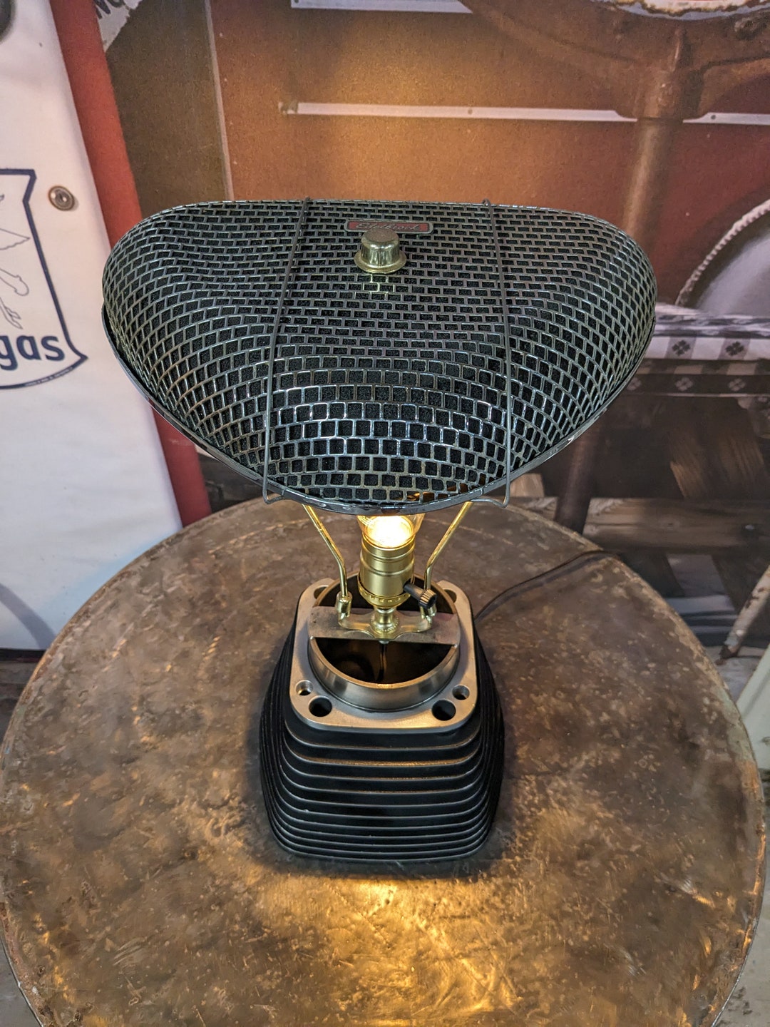 Handmade Harley Davidson Piston Cylinder Table Lamp With Edelbrock ...