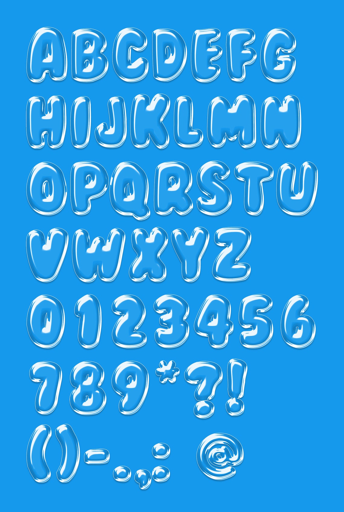 Bubbles Letters Alphabet Clipart Set, Bubble Letters SVG Bundle, Bubble ...