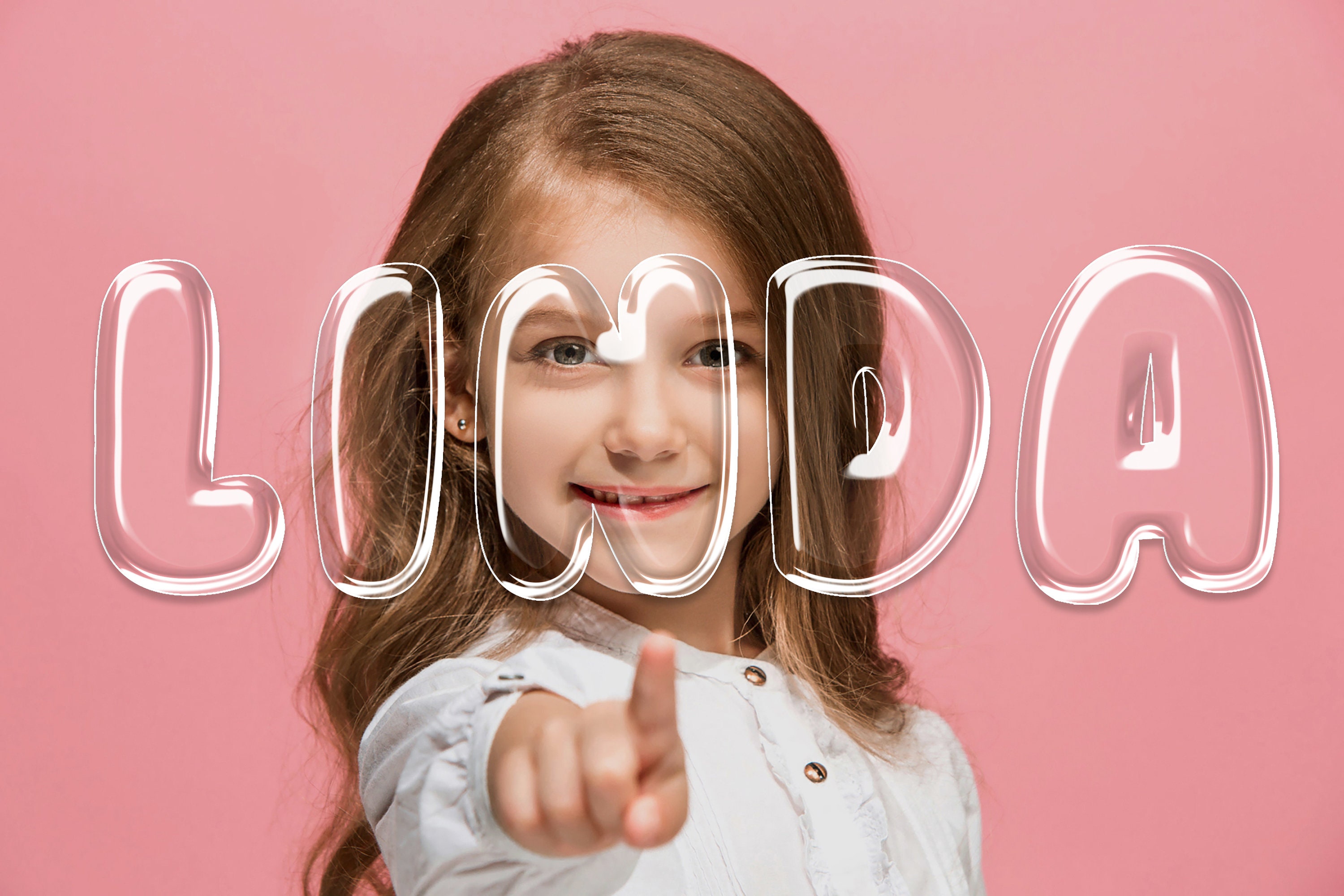 Bubbles Letters Canva Editable, Cute Bubbles Letters PNG, Personalized ...