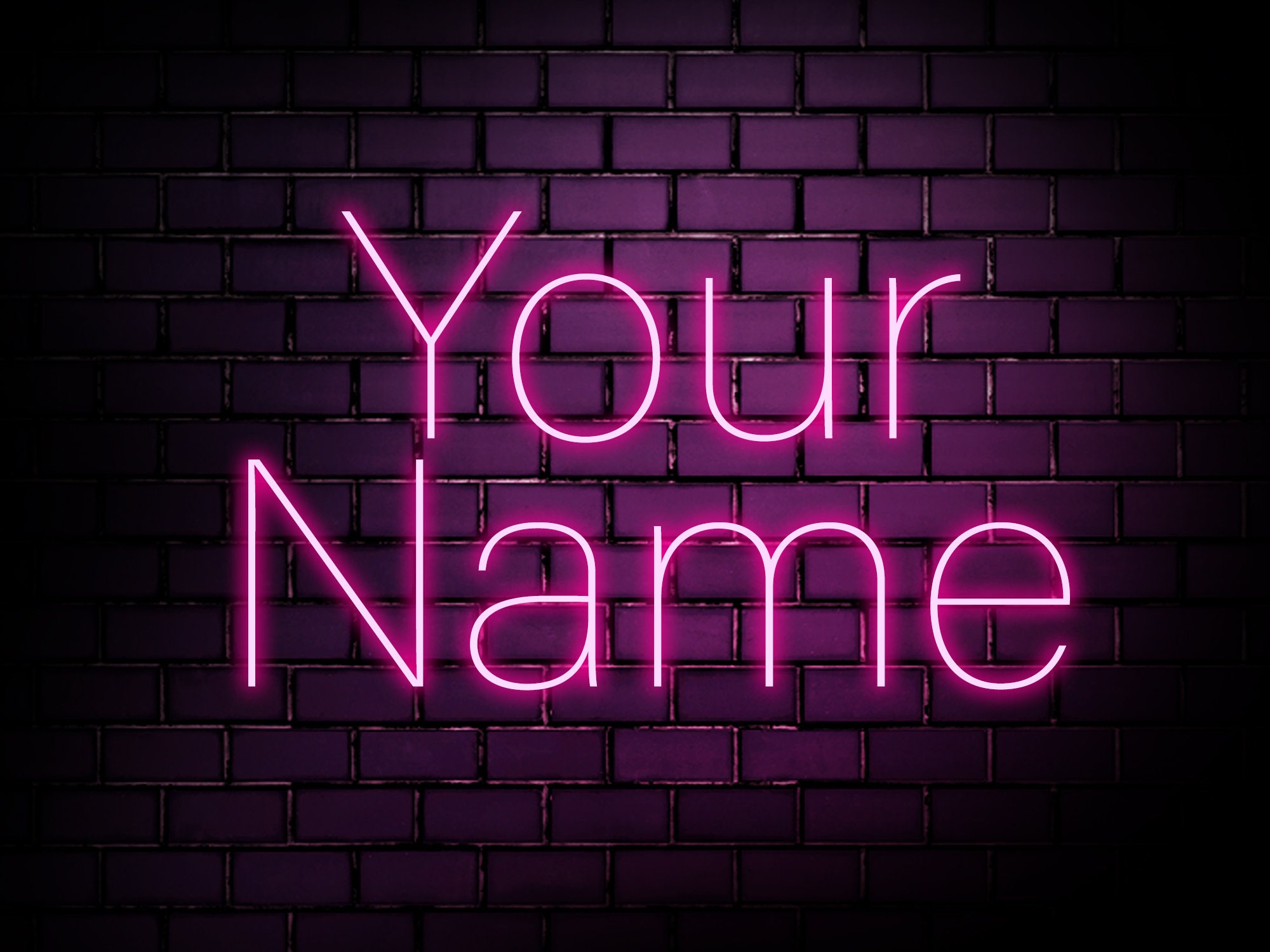 Pink Neon Glow Effect Letters Clipart - Digital Neon Alphabet Editable ...