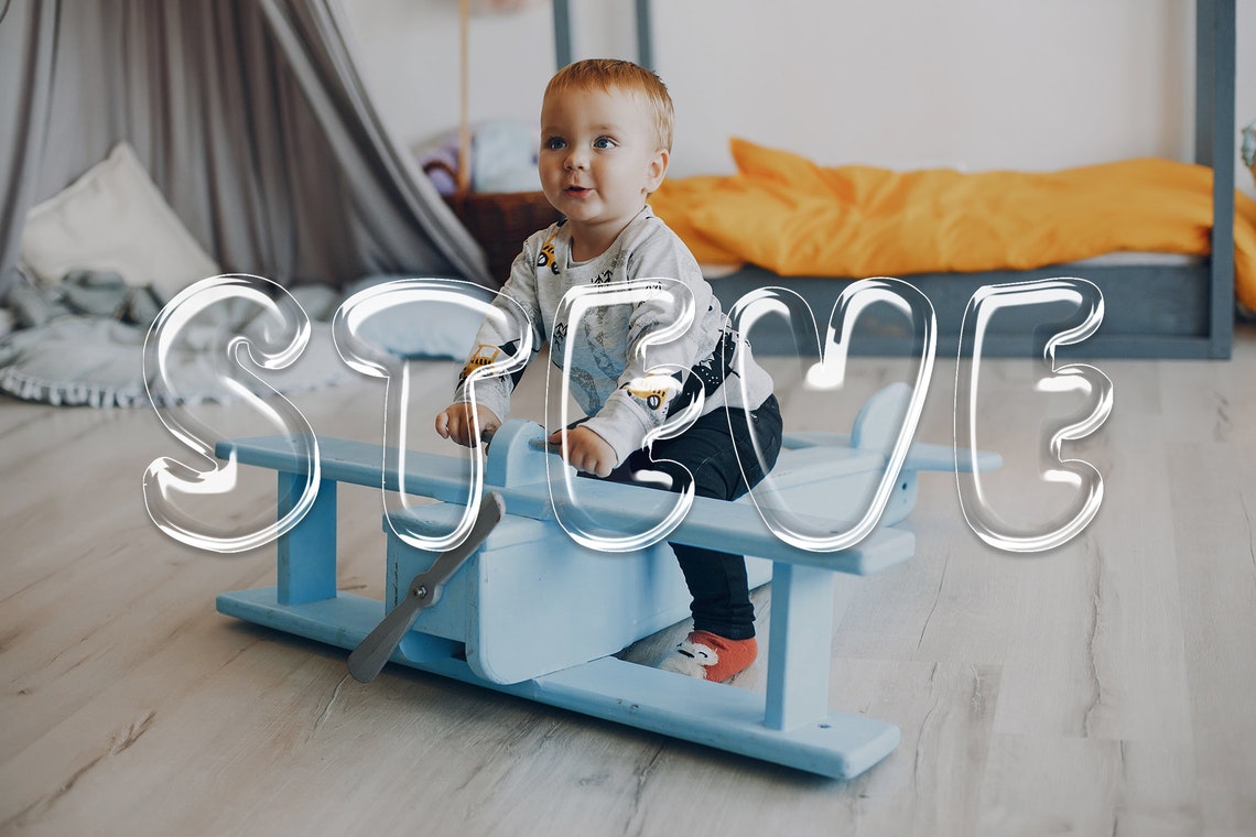 Bubbles Letters Canva Editable, Cute Bubbles Letters PNG, Personalized ...