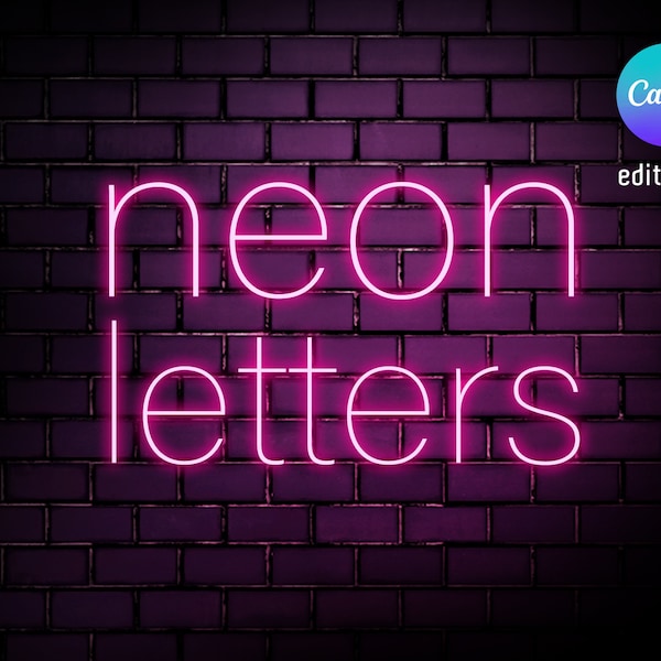 Neon Letters - Etsy