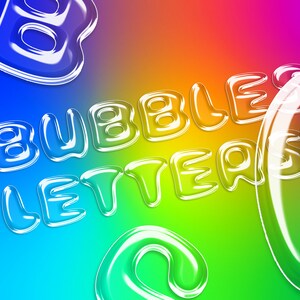 Bubbles Letters PNG - Editable Letters Bubbles Canva or Photoshop ...