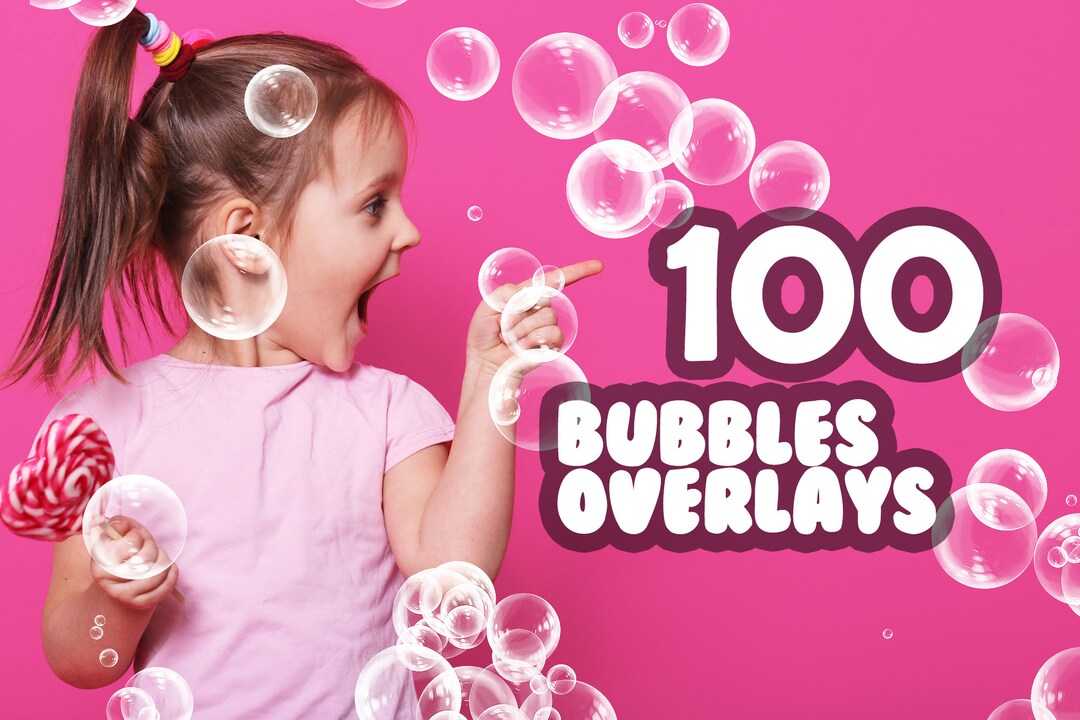 100 Soap Bubbles Overlays Png, 300 DPI Editable Realistic Bubbles in ...