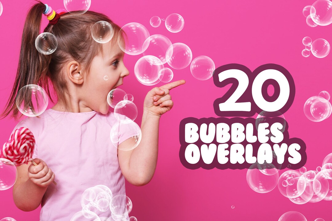 20 Soap Bubbles Overlays High Quality Bubbles PNG, Editable Bubbles in ...