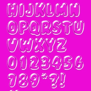 Bubbles Letters Alphabet Clipart Set, Bubble Letters SVG Bundle, Bubble ...