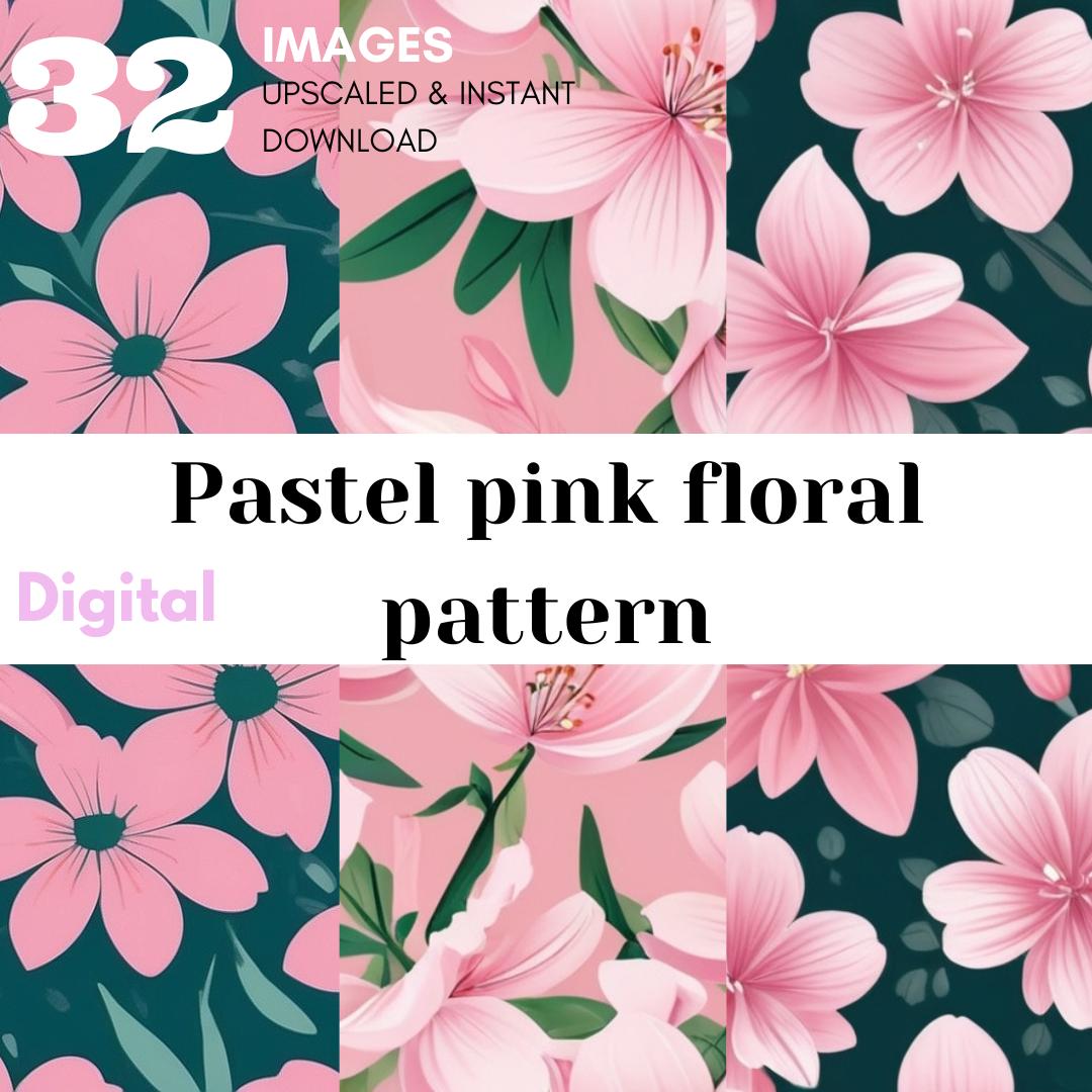 Digital Pastel Pink Floral Pattern, Pastel Pink Flower Pattern - Etsy
