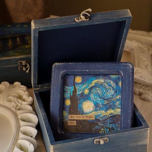 Van Gogh Gift Set Handmade Wooden Box and Frame Inspired by Van Gogh ...