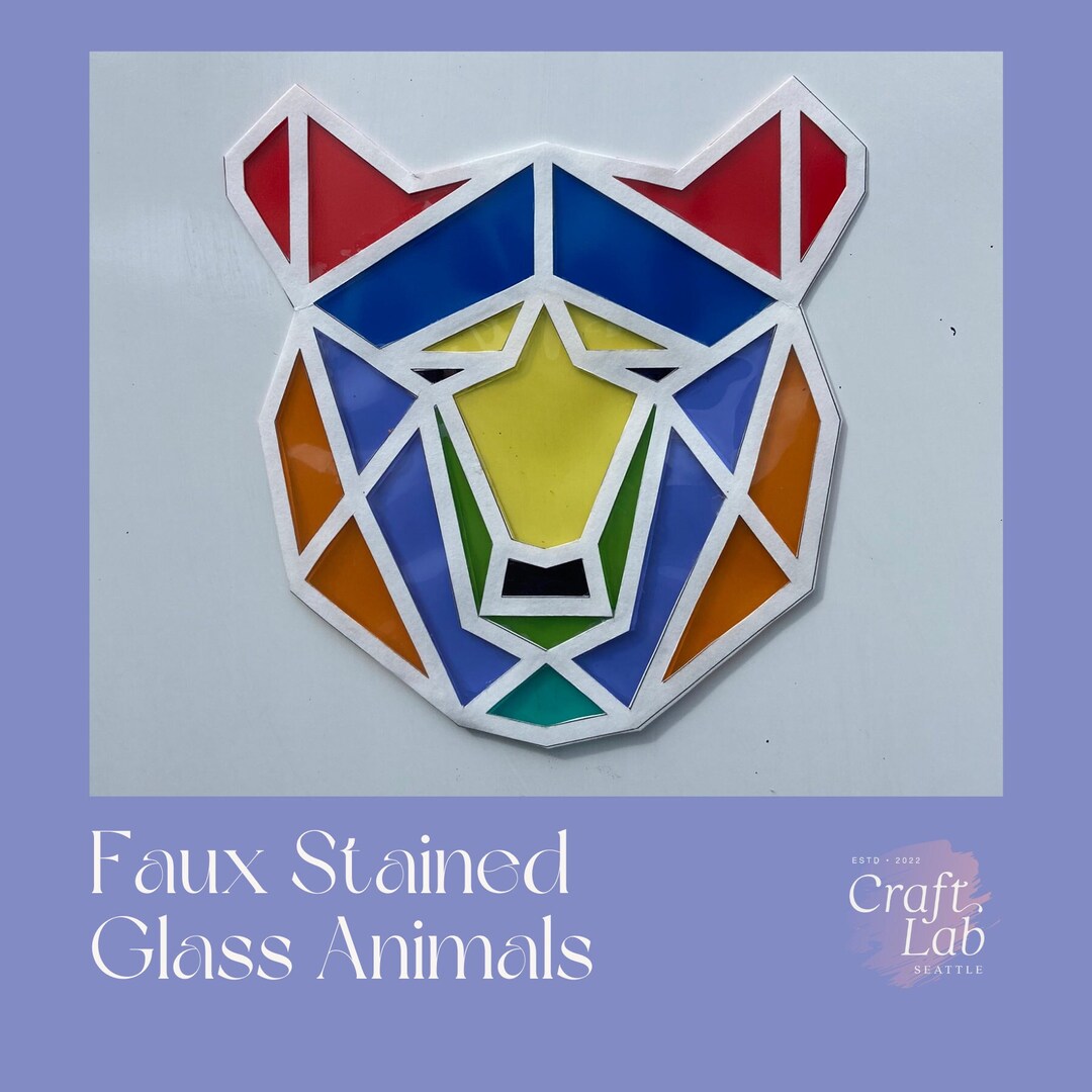 Faux Stained Glass Animals Kits - Etsy