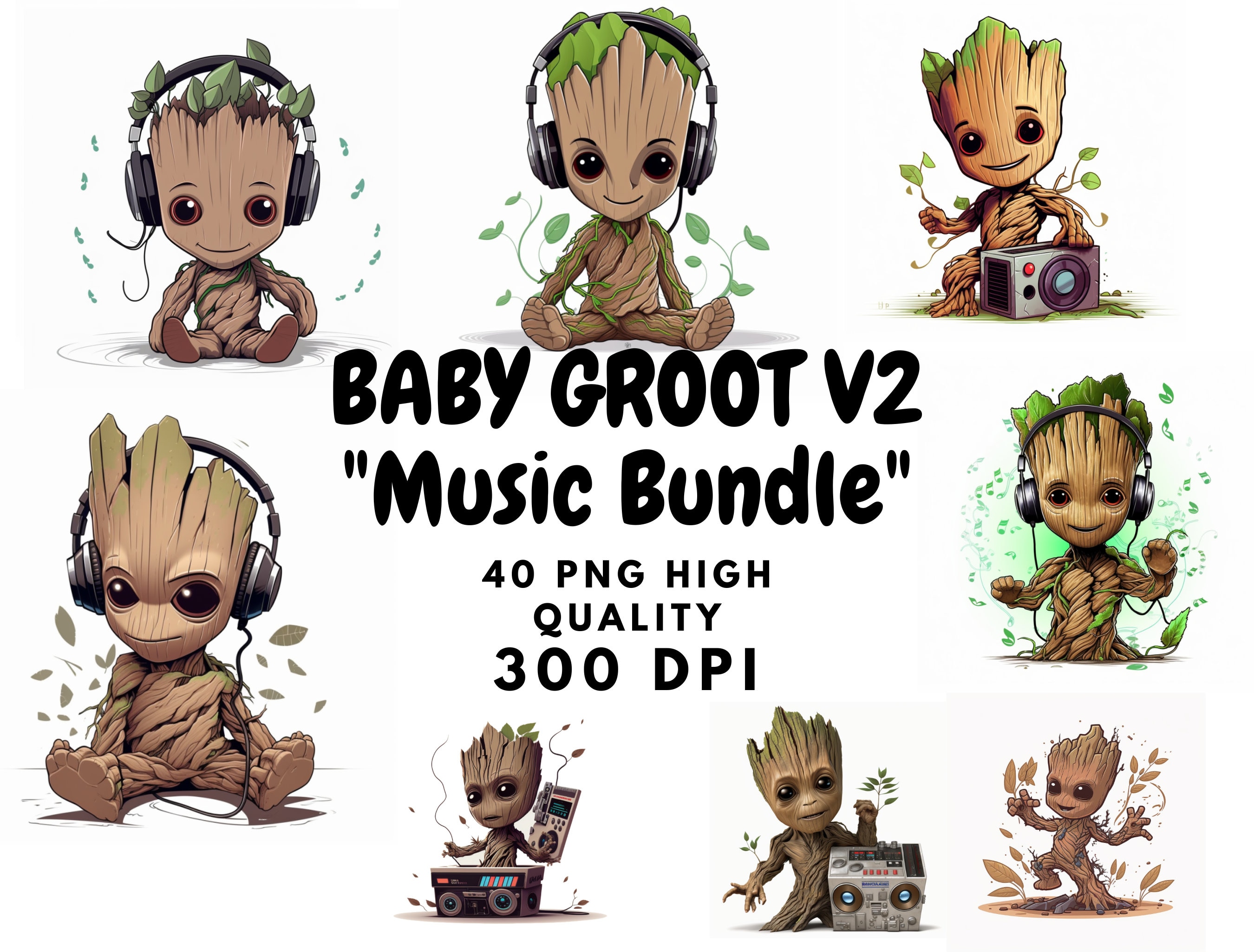 Baby Groot Clipart, Baby Groot PNG, Watercolor Clipart, Nursery Wall ...