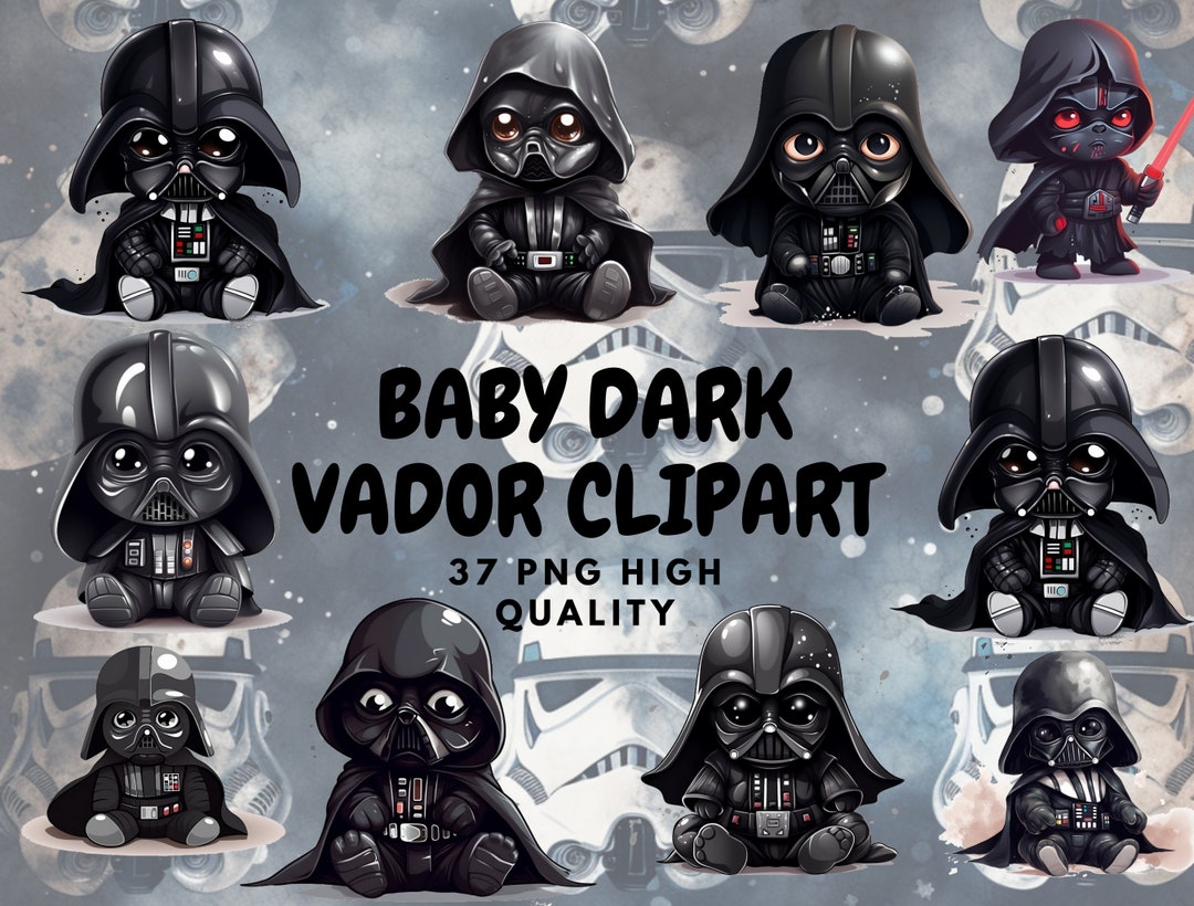Baby Darth Vader Clipart 37 Unique Characters Instant - Etsy