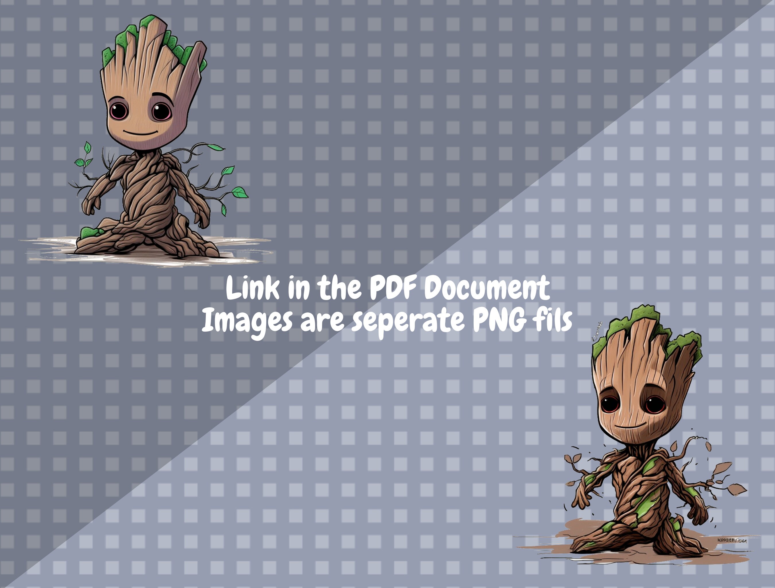 Baby Groot Clipart PNG 60 Uniques Characters Instant - Etsy