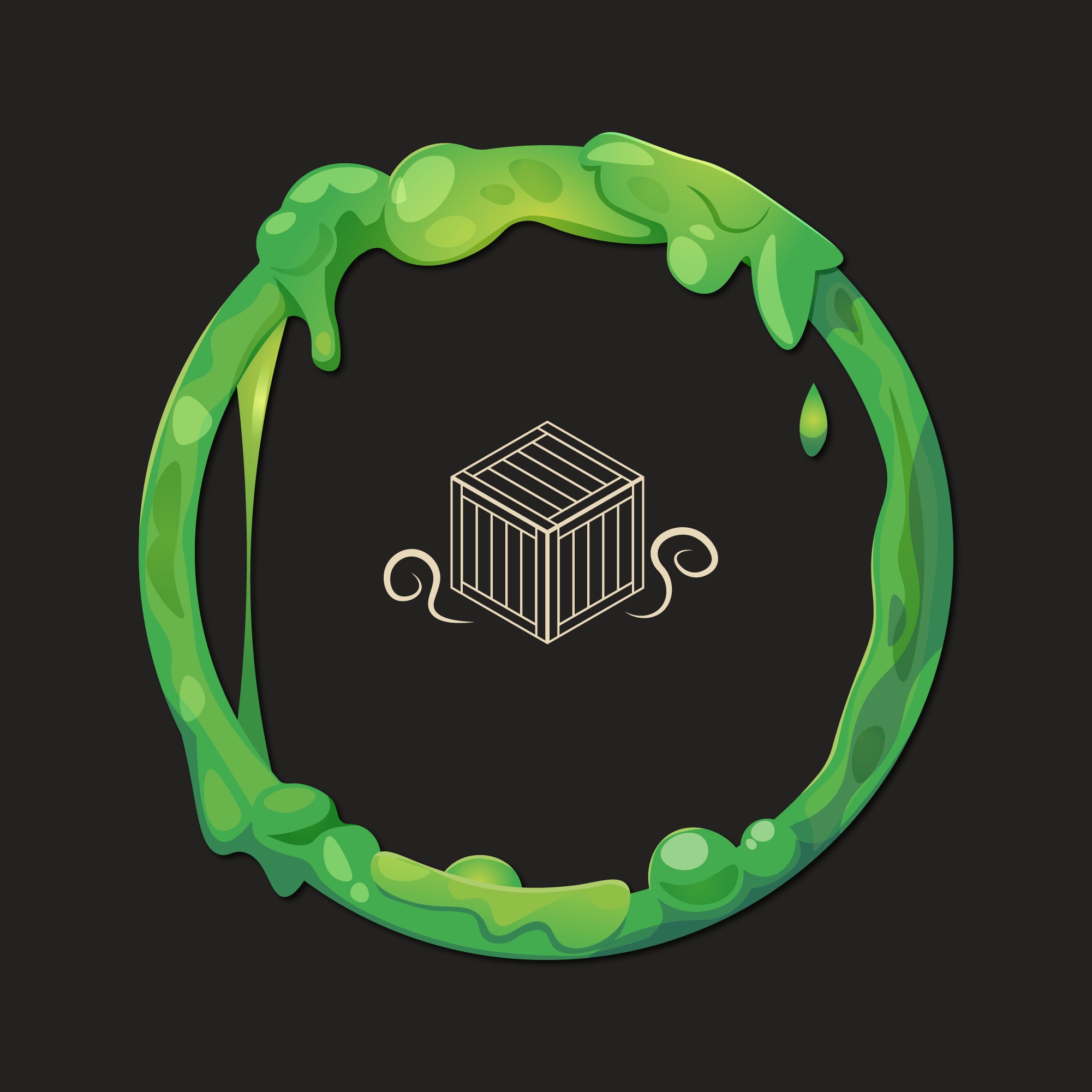 Green Slime Border, Frame for Digital Tokens. Use Them on Your Favorite VTT, Roll20, Fantasy ...