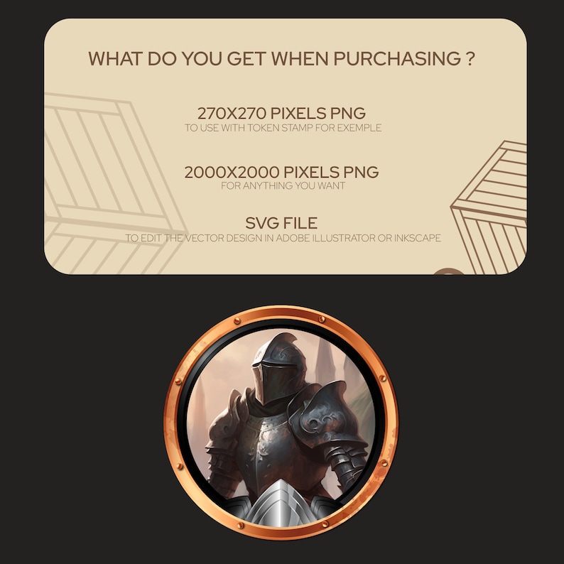 Used Armor Token Border, Frame for Digital Tokens. Use Them on Your ...