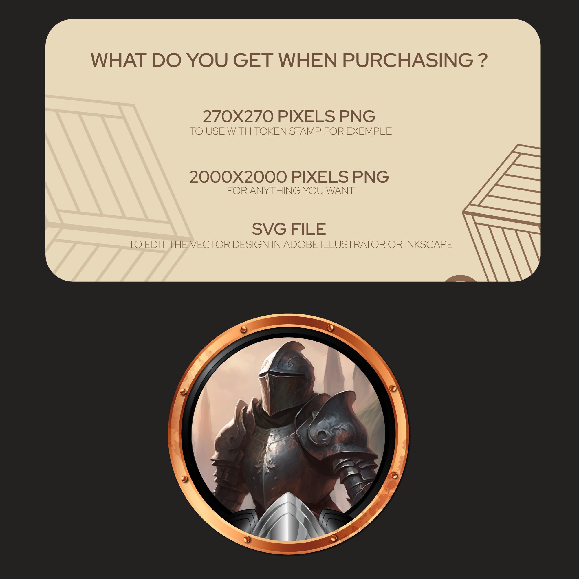 Used Armor Token Border, Frame for Digital Tokens. Use Them on Your ...