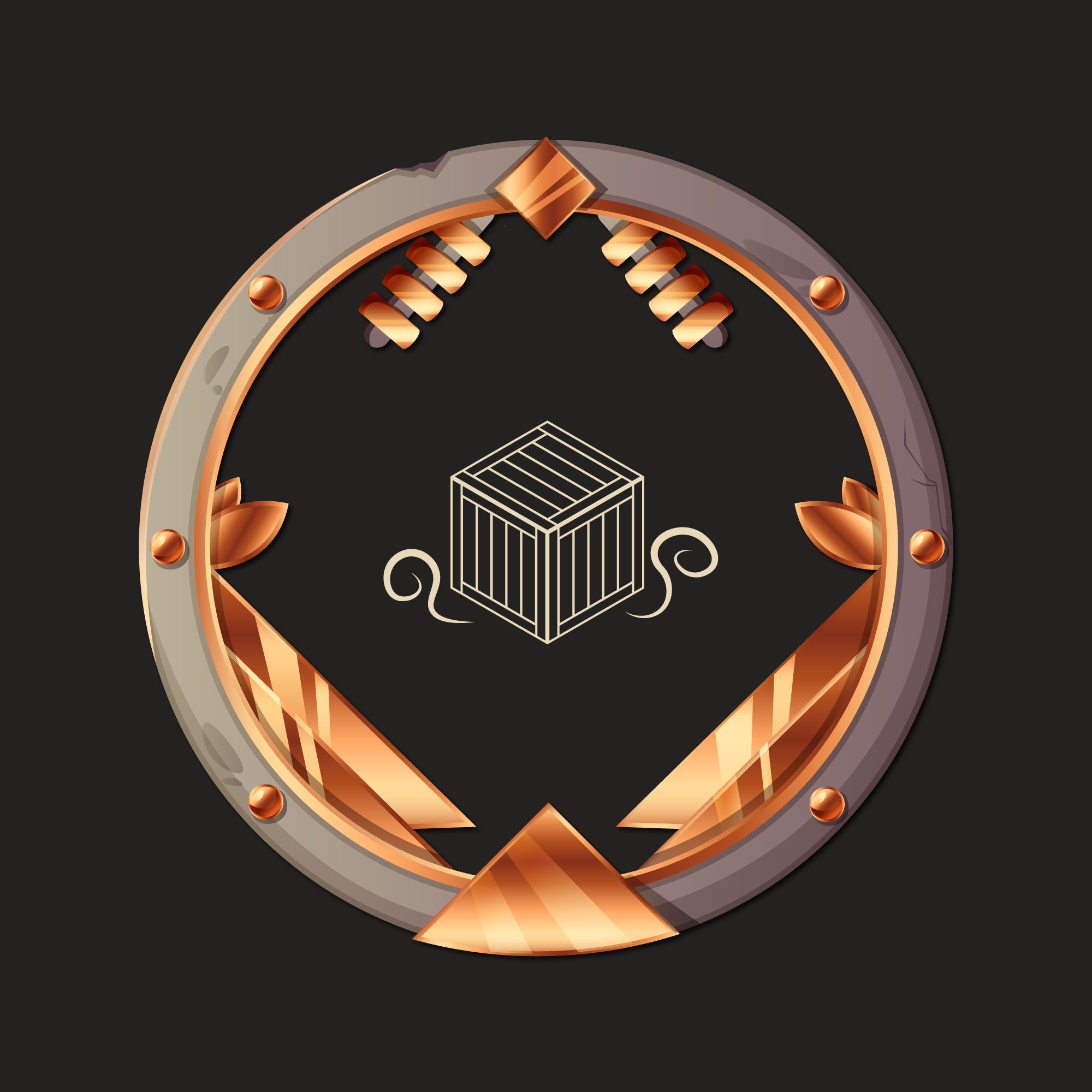 Copper Stone Token Border, Frame for Digital Tokens. Use Them on Your ...