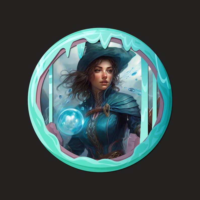 Water Token Border, Frame for Digital Tokens. Use Them on Your Favorite ...
