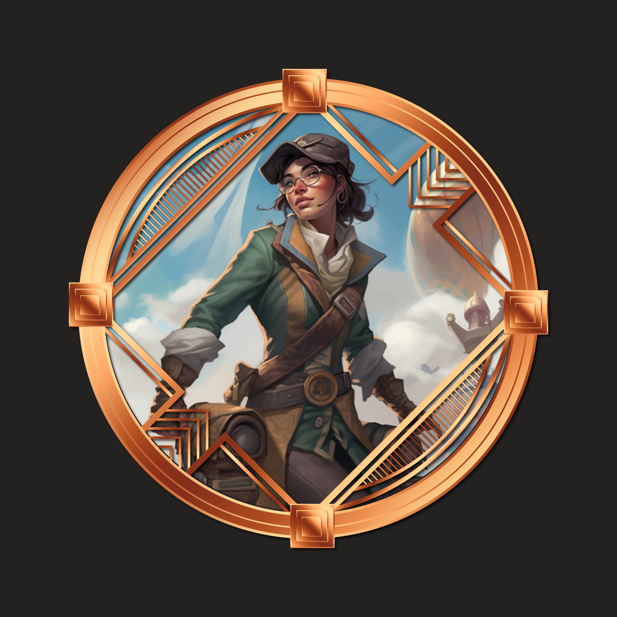 Art Deco Pack Token Border, Frame for Digital Tokens. Use Them on Your ...