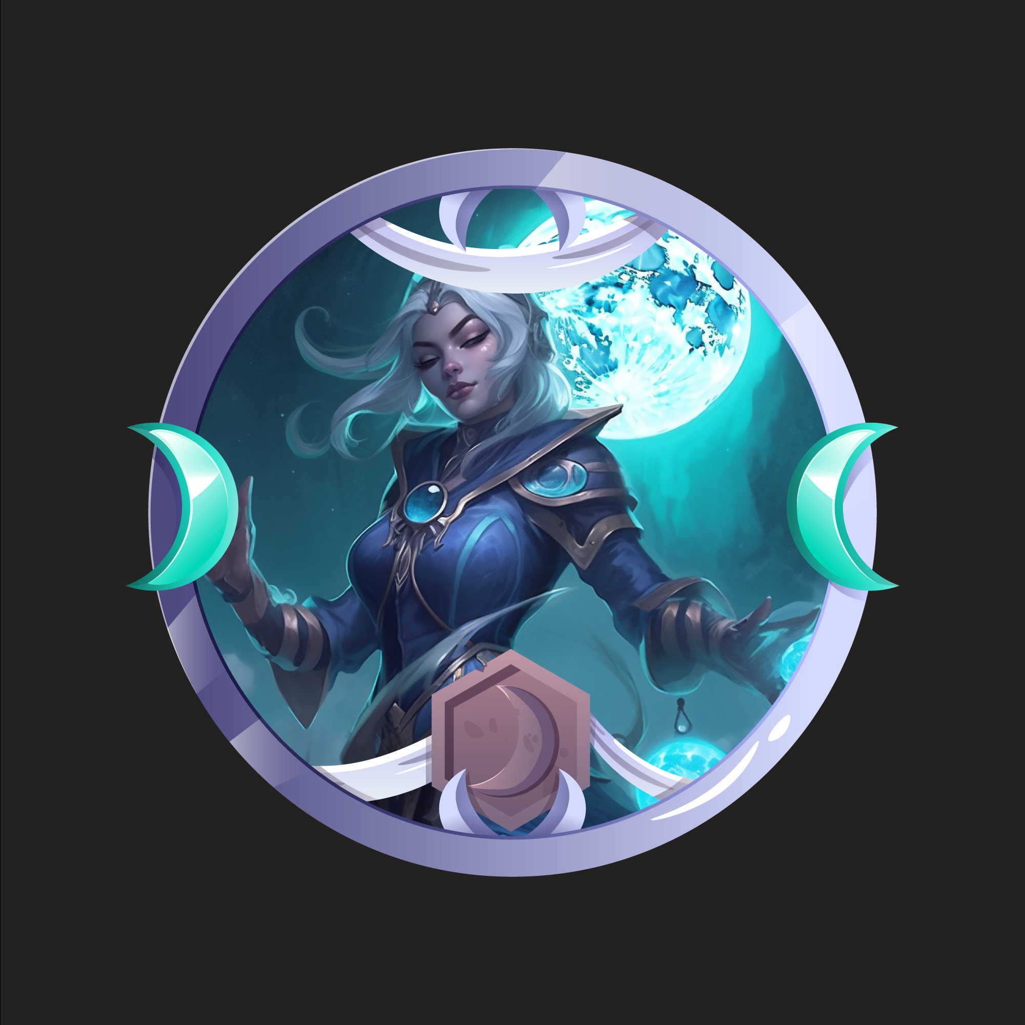 Moon Token Border, Frame for Digital Tokens. Use Them on Your Favorite ...