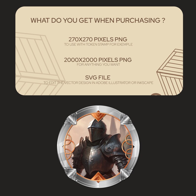 Fine Armor Token Border, Frame for Digital Tokens. Use Them on Your ...