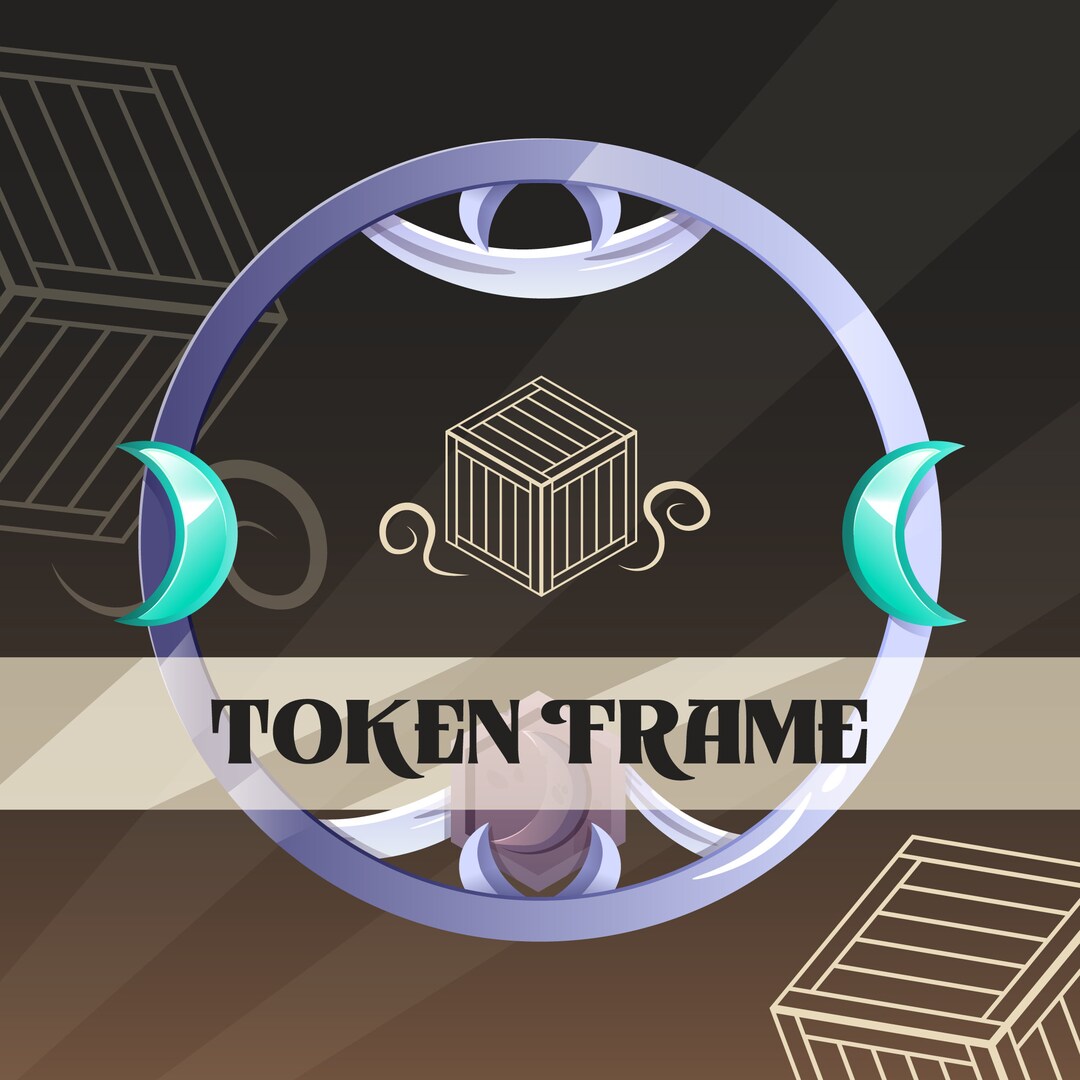 Moon Token Border Frame for Digital Tokens. Use Them on Your - Etsy