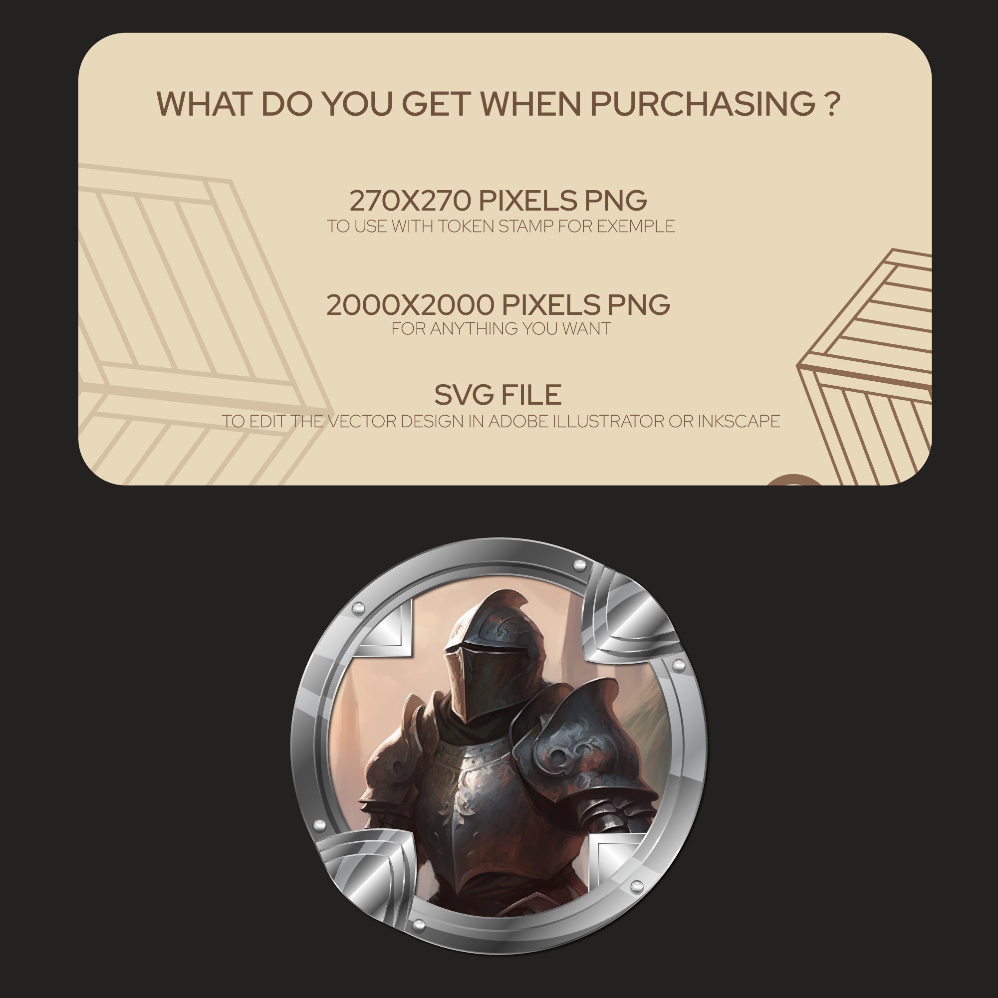 Armored Token Border, Frame for Digital Tokens. Use Them on Your ...