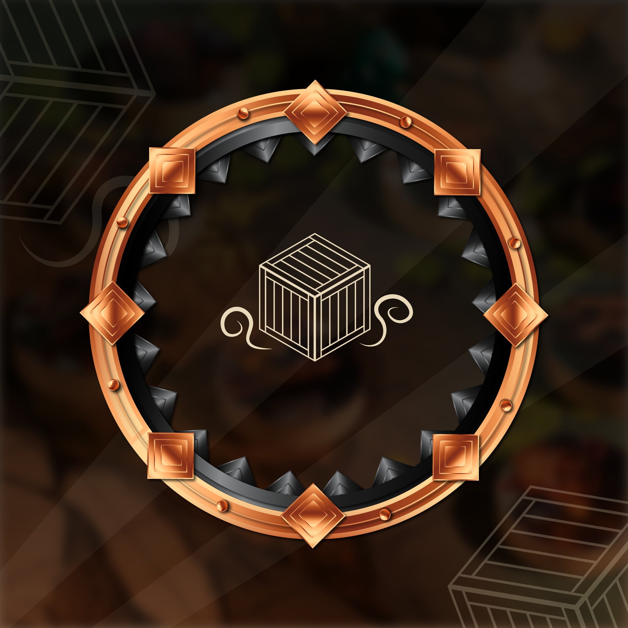Copper Spike Token Border, Frame for Digital Tokens. Use Them on Your ...