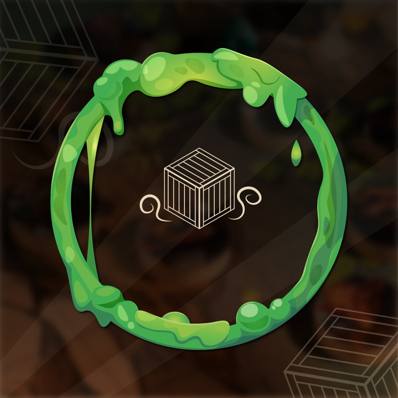 Green Slime Border, Frame for Digital Tokens. Use Them on Your Favorite ...