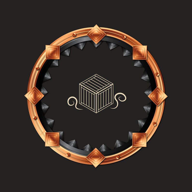 Copper Spike Token Border, Frame for Digital Tokens. Use Them on Your ...