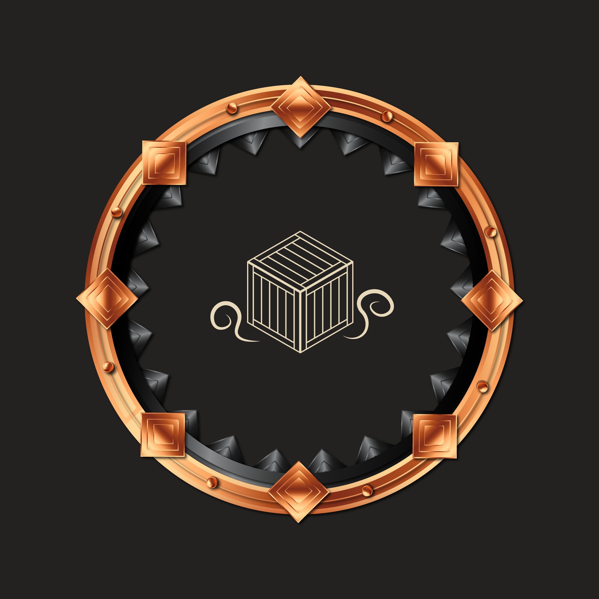 Copper Spike Token Border, Frame for Digital Tokens. Use Them on Your ...