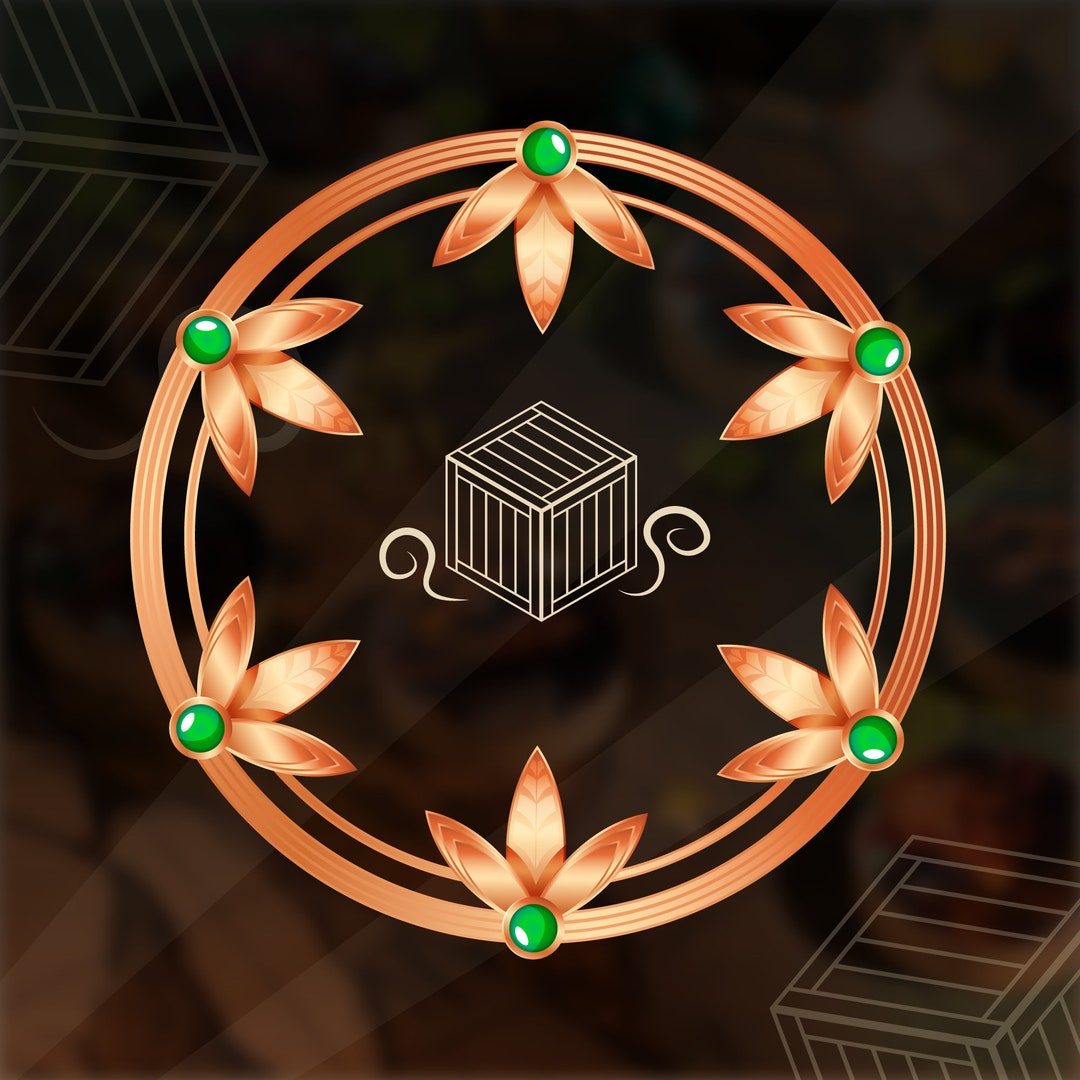 Copper Leaves Token Border, Frame for Digital Tokens. Use Them on Your ...