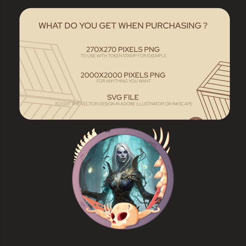 Necro Token Border, Frame for Digital Tokens. Use Them on Your Favorite ...