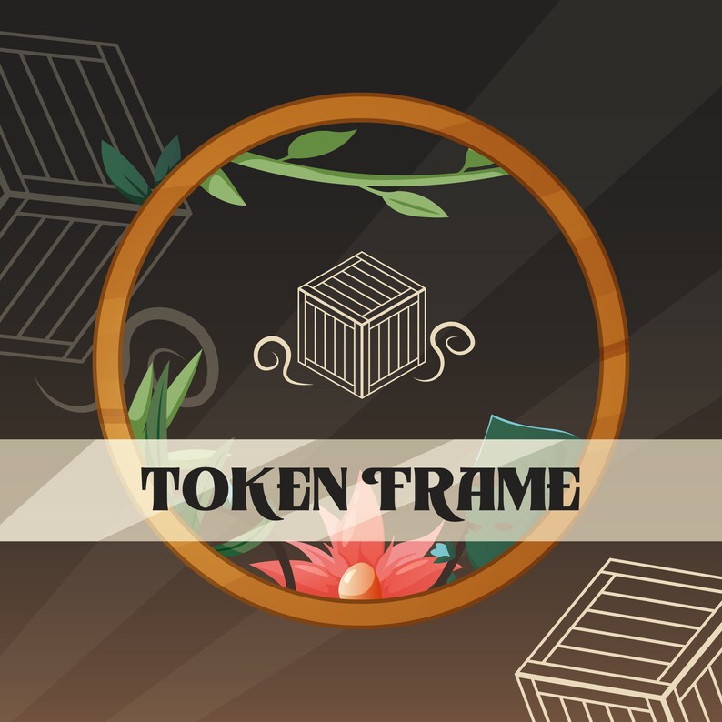 Flora Token Border Frame for Digital Tokens. Use Them on Your - Etsy